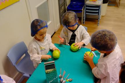 Aspiring little Chefs at Esher nursery