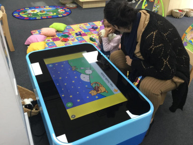 Interactive touch table for children