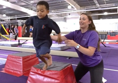 Children have one-hour gym workouts at Gymfinity Kids' new nursery