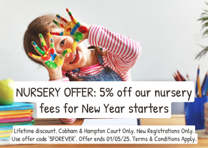 NURSERY OFFER: 5% off our nursery fees for New Year starters